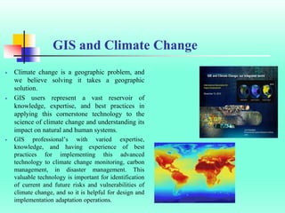 Role of gis in climate change | PPTX