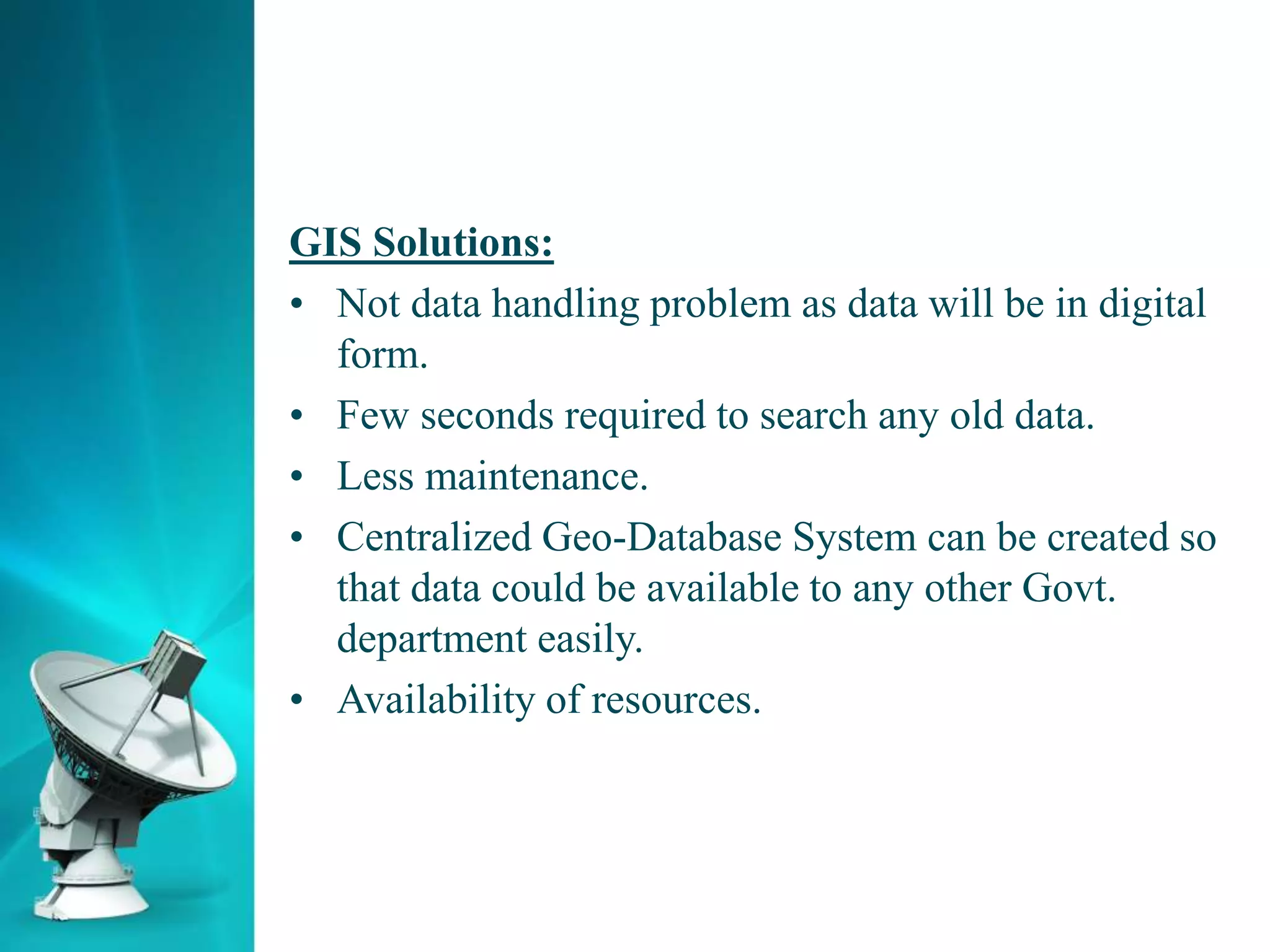 Role of gis in telecommunications | PPTX