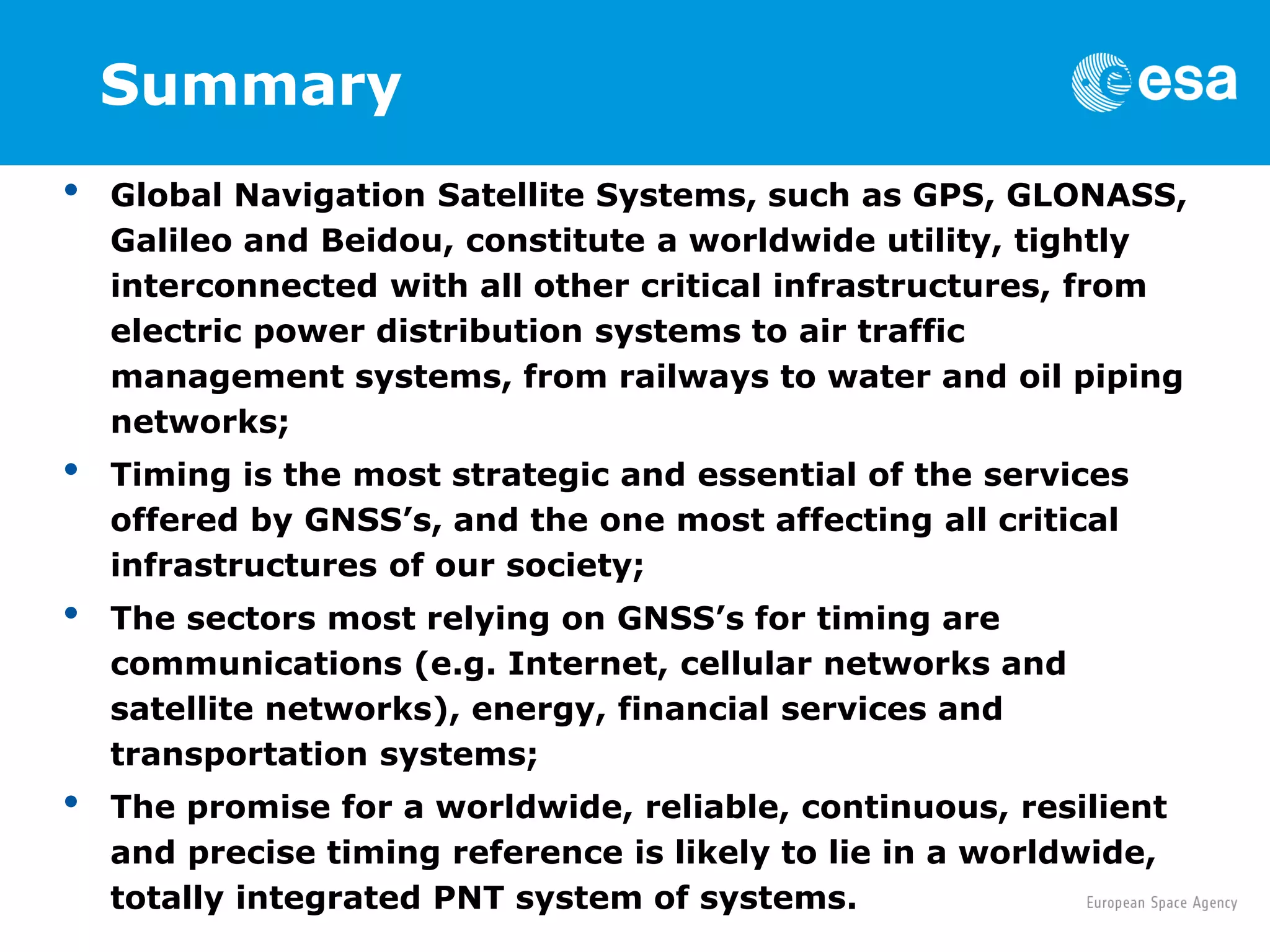 GNSS and Timing: the Need for a Global PNT Infrastructure | PDF