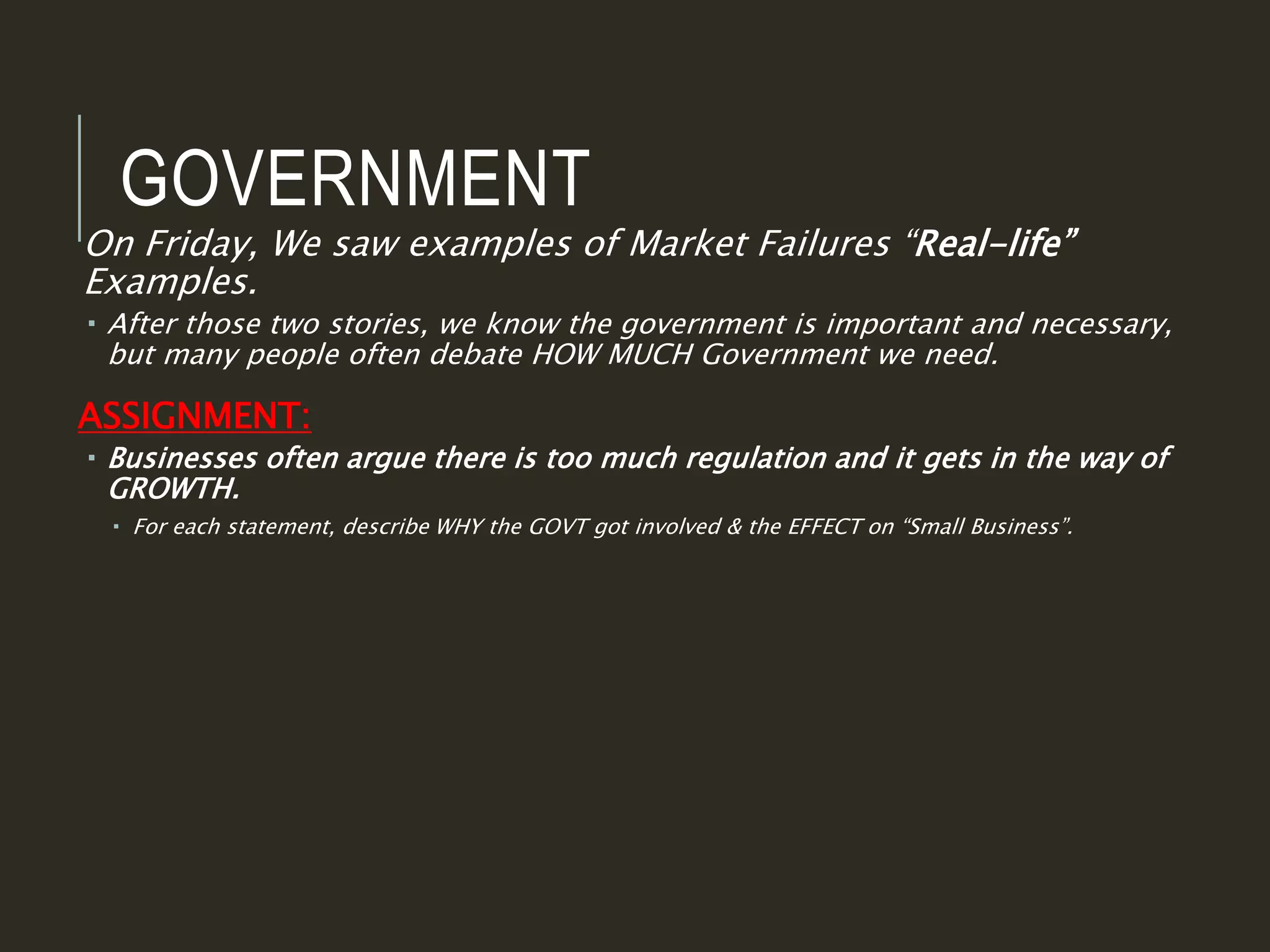 Role of government | PPTX
