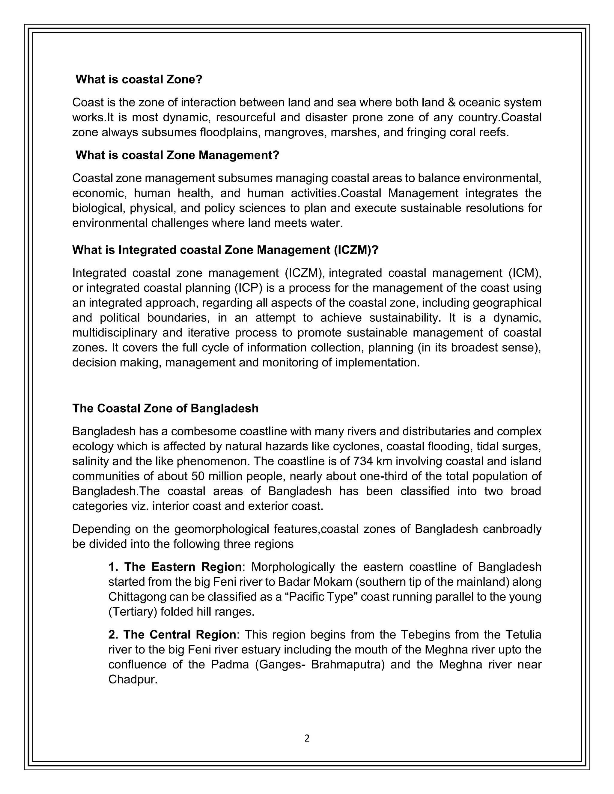 Role of government, coastal policy, czm act, of the coastal zone ...