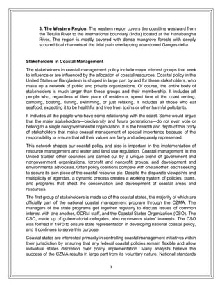 Role of government, coastal policy, czm act, of the coastal zone ...