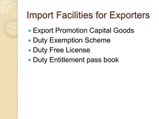 Role of government in export promotion | PPTX