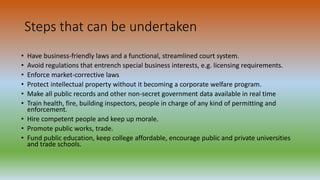 Role of government in promoting entrepreneurship | PPTX