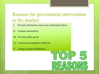 Role of government intervention in the market | PPTX | Government ...