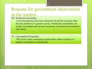 Role of government intervention in the market | PPTX | Government ...