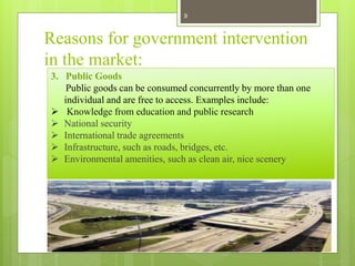 Role of government intervention in the market | PPTX