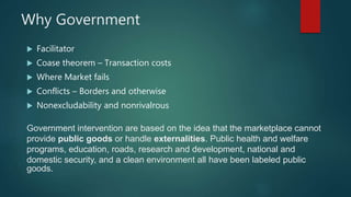 Role of government in the development of business | PPT