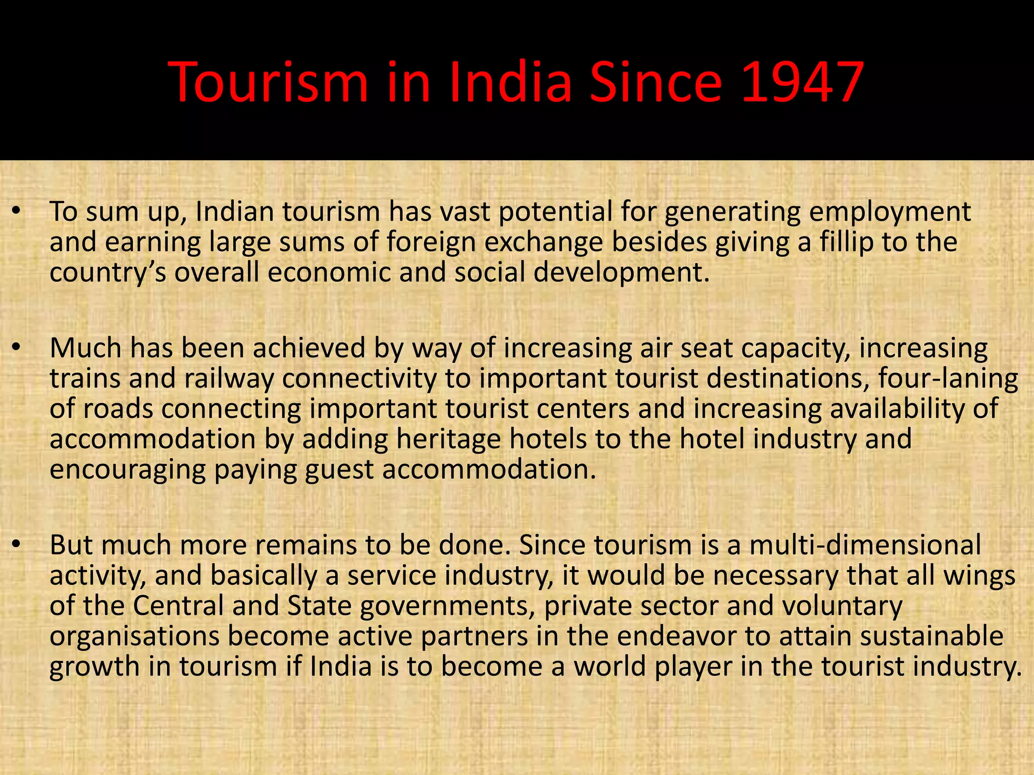Role of Government in Tourism | PPTX