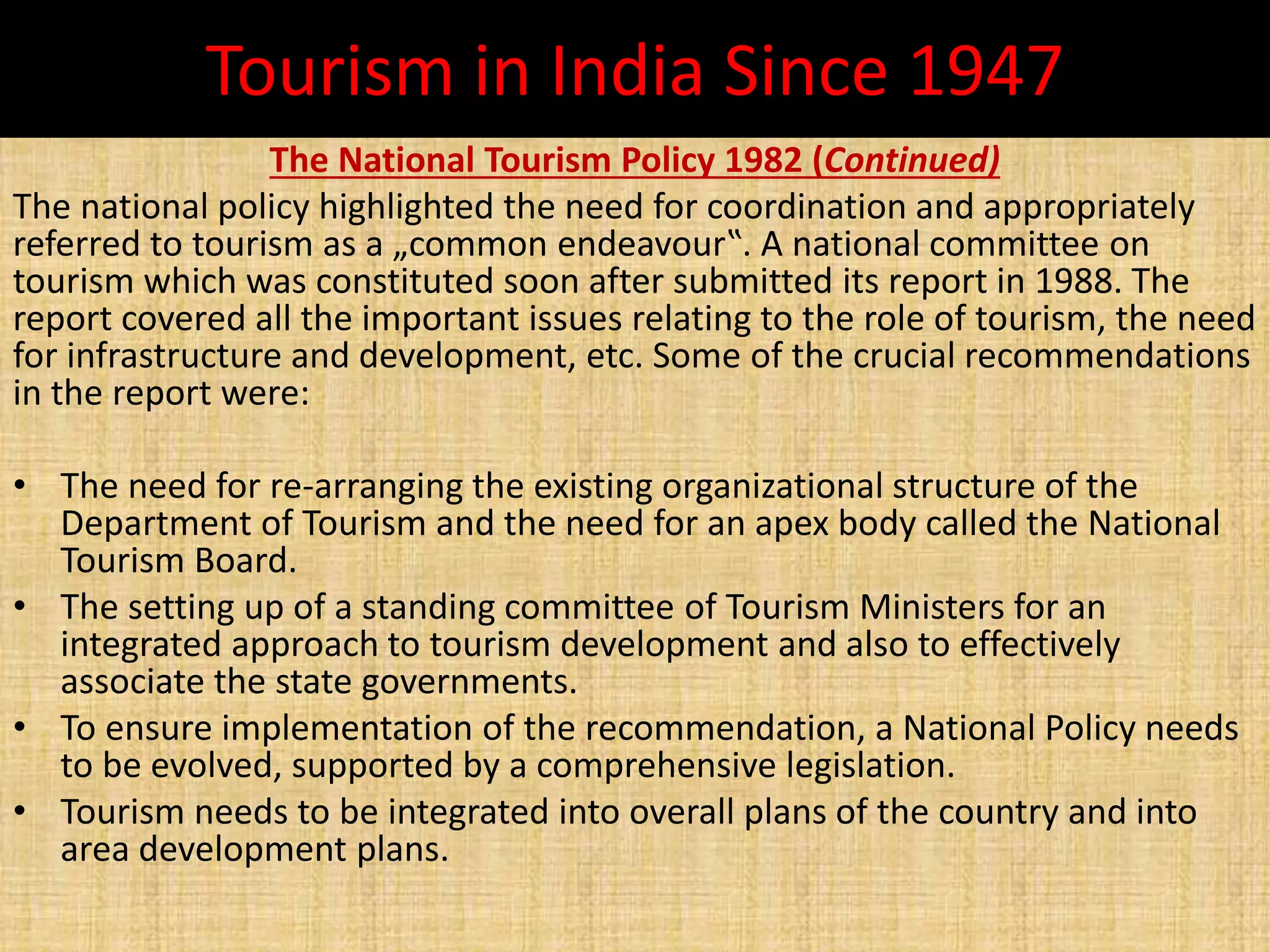 Role of Government in Tourism | PPTX