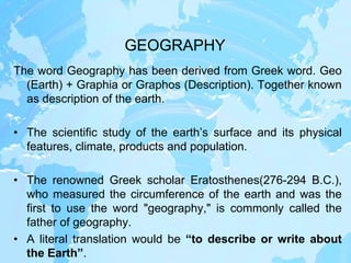 Role of Geography in Tourism | PPT