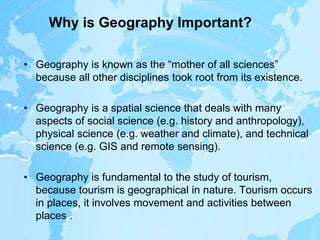 Role of Geography in Tourism | PPT