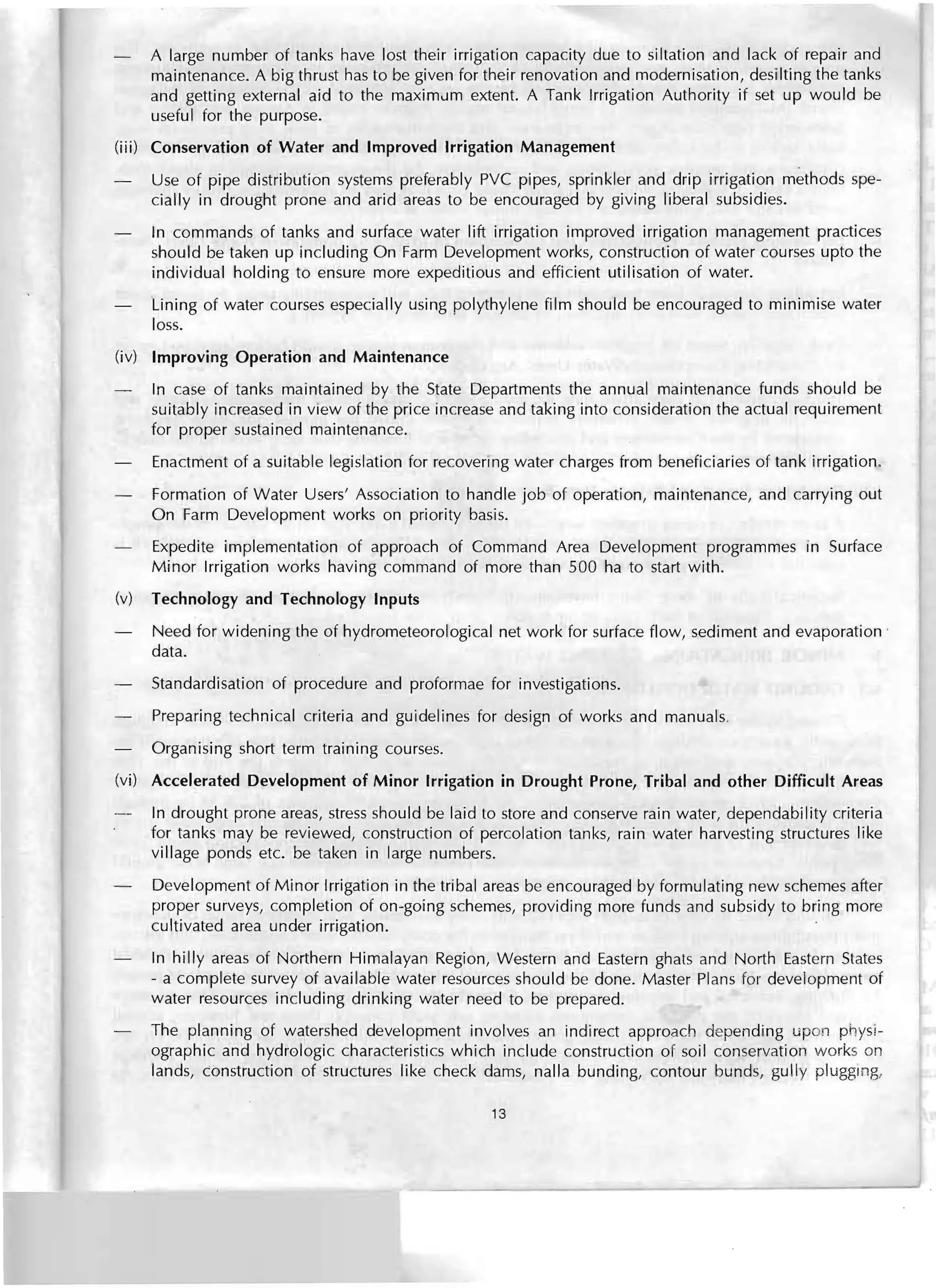 Role of groundwater and small dams in water resources development Water ...