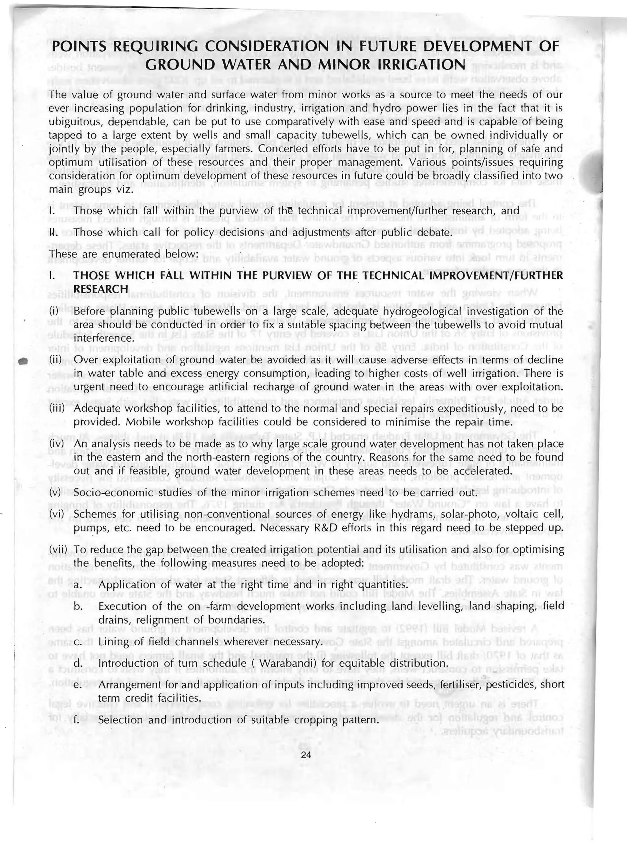 Role of groundwater and small dams in water resources development Water ...