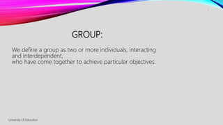 Role Of Groups In Organization | PPTX