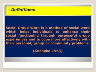 Role of group worker in group work process | PPTX