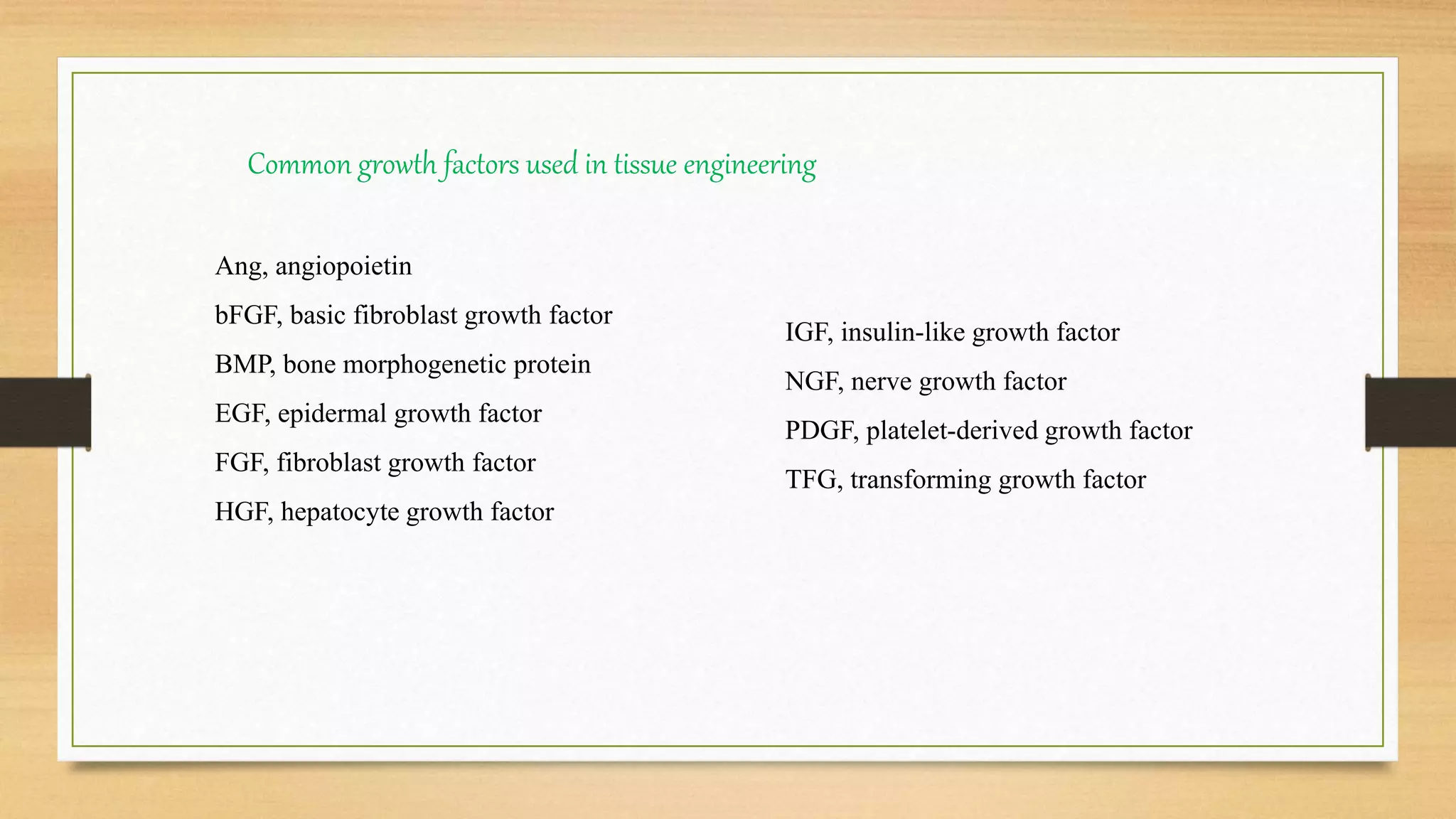 Role of growth factors in a tissue engineered.pptx