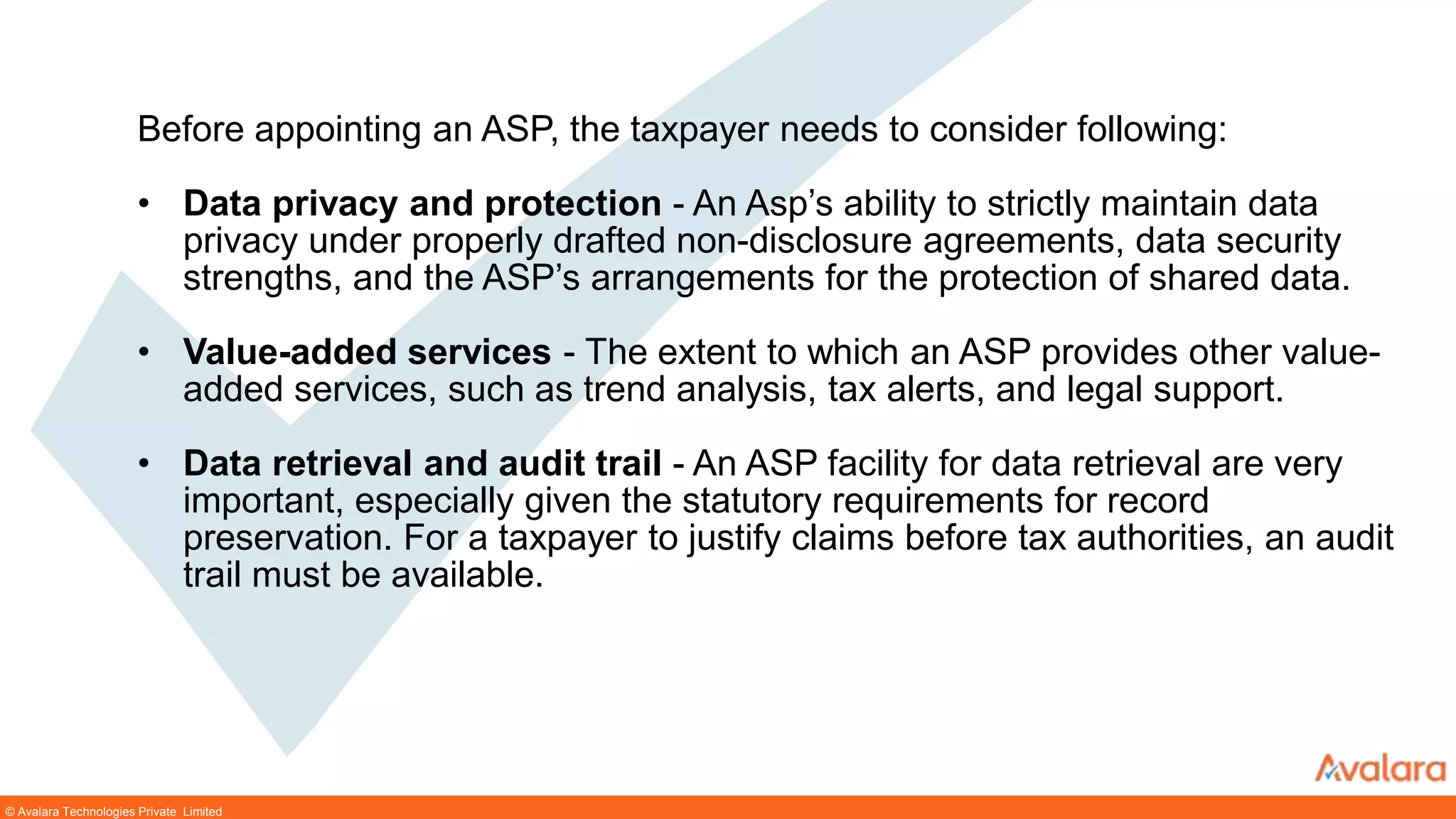 Role of GSP and ASP | PPT