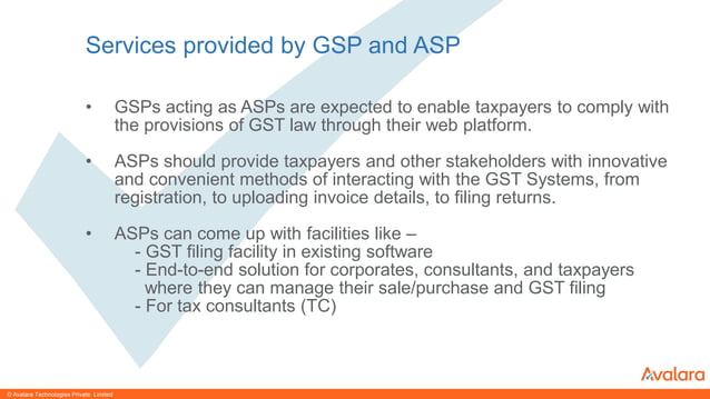 Role of GSP and ASP | PPT