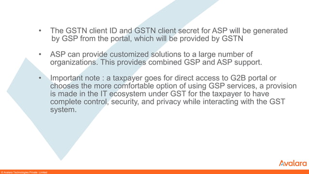 Role of GSP and ASP | PPT