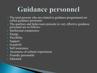 Role of Guidance Personnel a Brief Review | PPTX