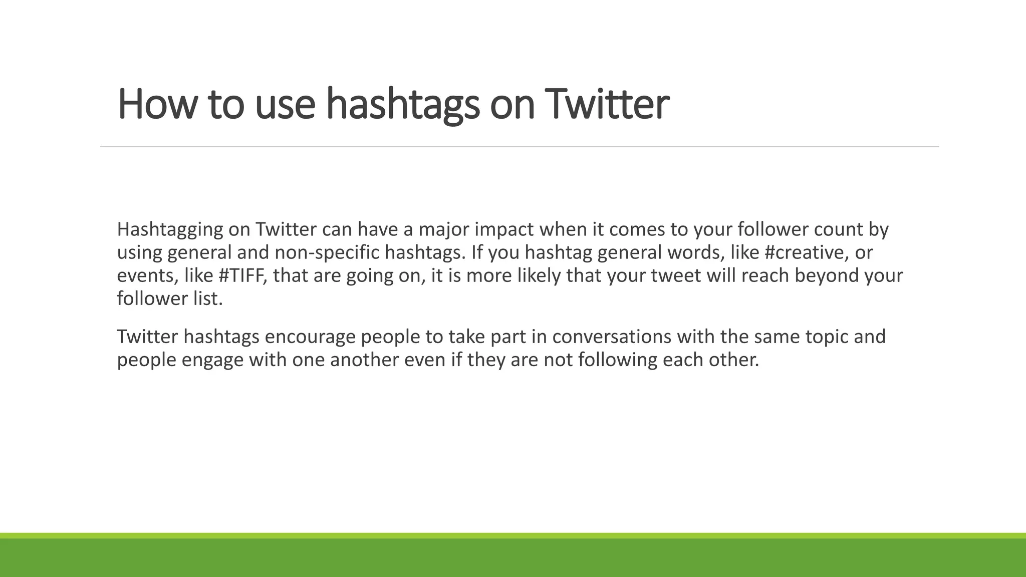 Role of hashtags in twitter | PPT