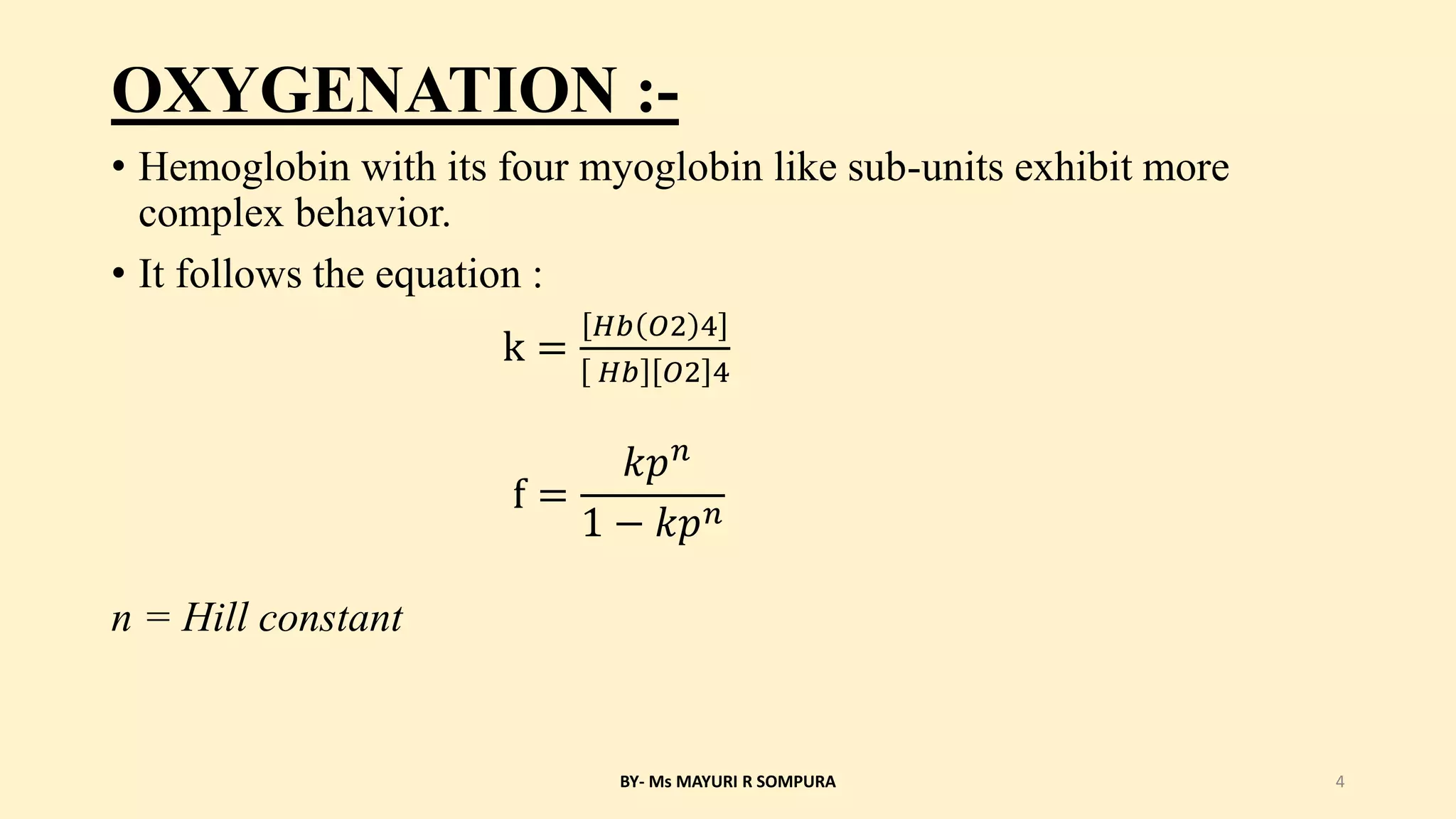 Role of hemoglobin and myoglobin in biological systems | PDF