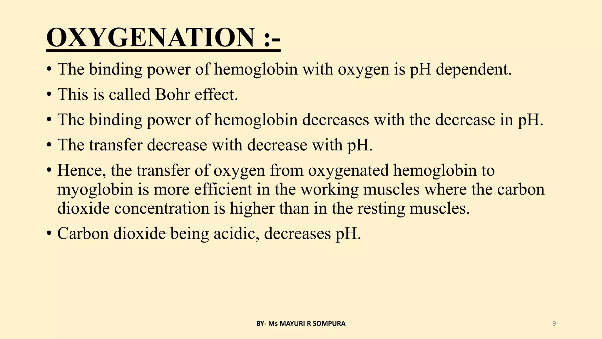 Role of hemoglobin and myoglobin in biological systems | PDF
