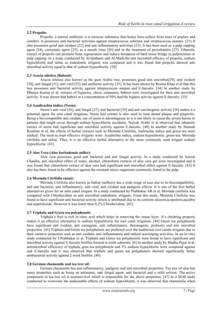 Role of herbs in root canal irrigation - A review | PDF