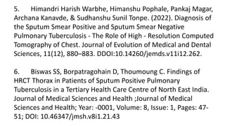 ROLE OF HIGH-RESOLUTION COMPUTER TOMOGRAPHY IN SPUTUM POSITIVE.pptx