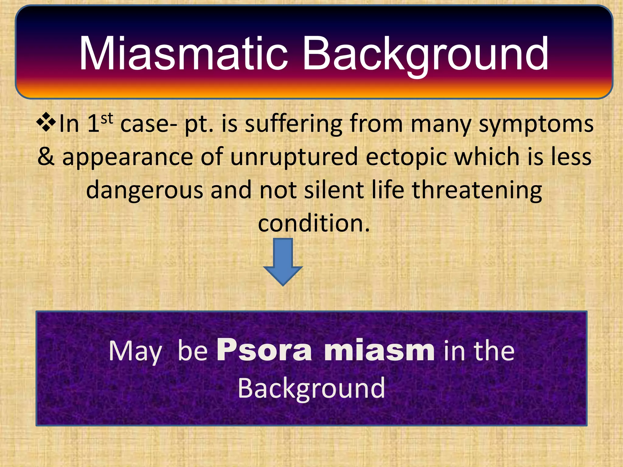 Homoeopathy in ectopic pregnancy cases | PPTX