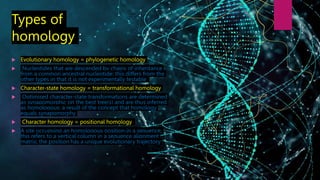Role Of Homology In Molecular Evolution.pptx