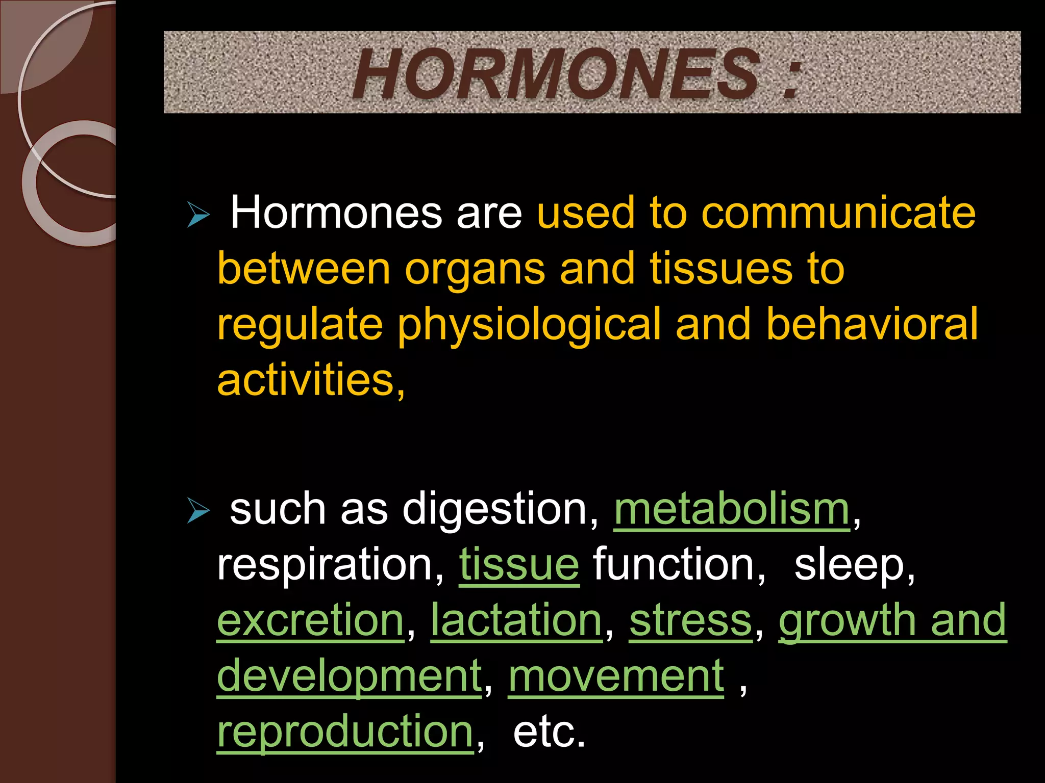 Role of hormones | PPTX