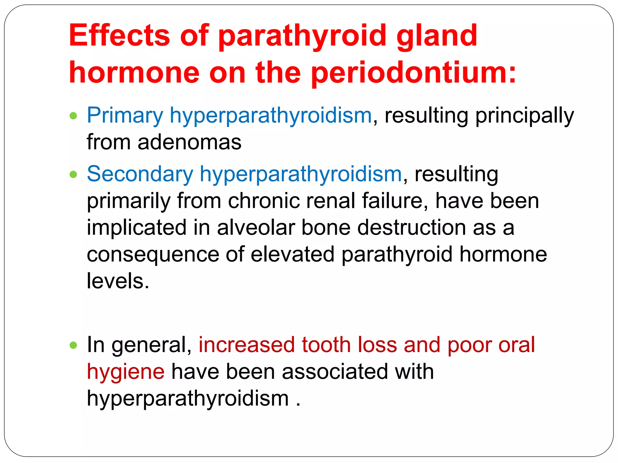 Role of hormones in periodontal health and disease | PPTX