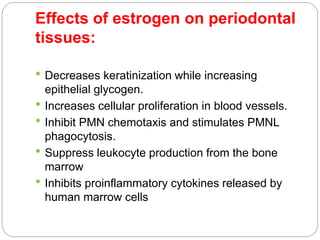 Role of hormones in periodontal health and disease | PPTX