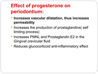 Role of hormones in periodontal health and disease | PPTX