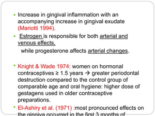 Role of hormones in periodontal health and disease | PPTX