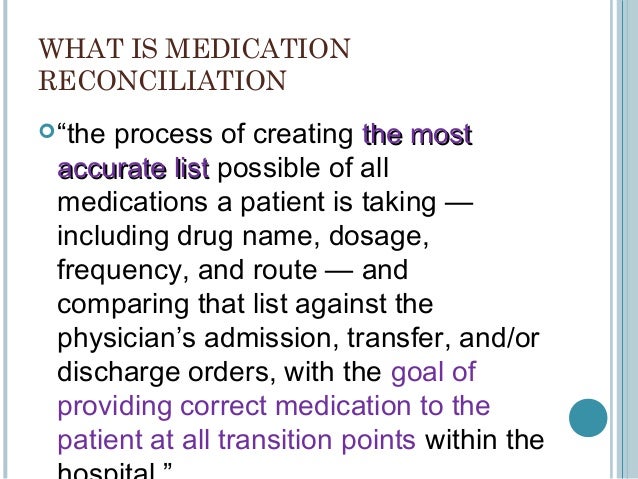Role of hospital pharmacists in transitions of care