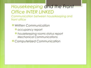 Role of housekeeping | PPT