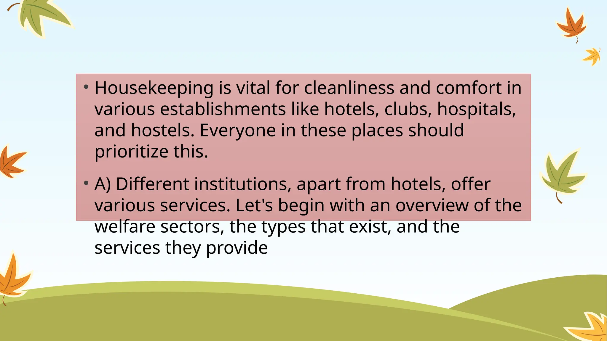 Role of Housekeeping- unit 1 (1st sem).pptx