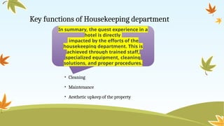 Role of Housekeeping- unit 1 (1st sem).pptx