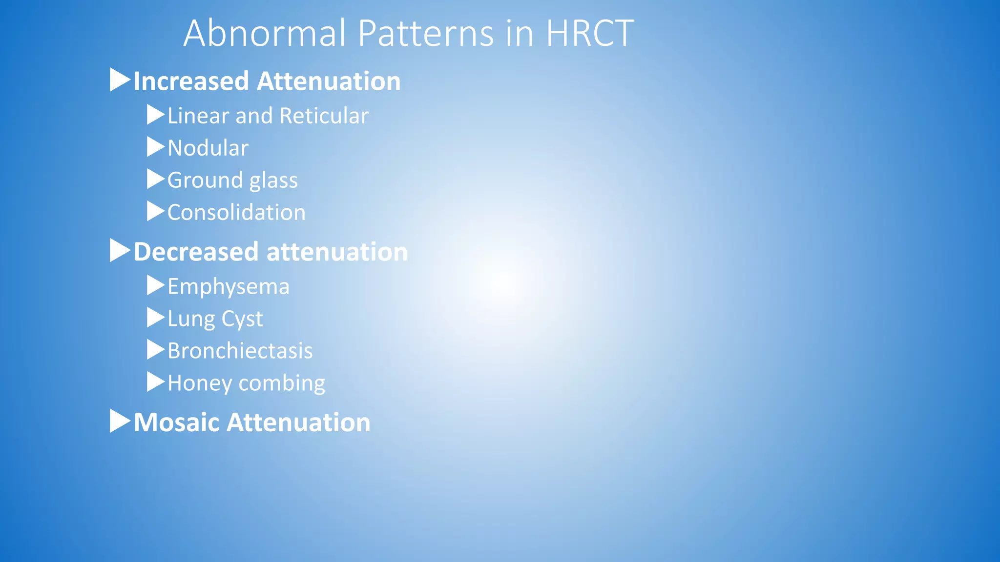 Role of hrct in interstitial lung diseases pk upload | PPTX