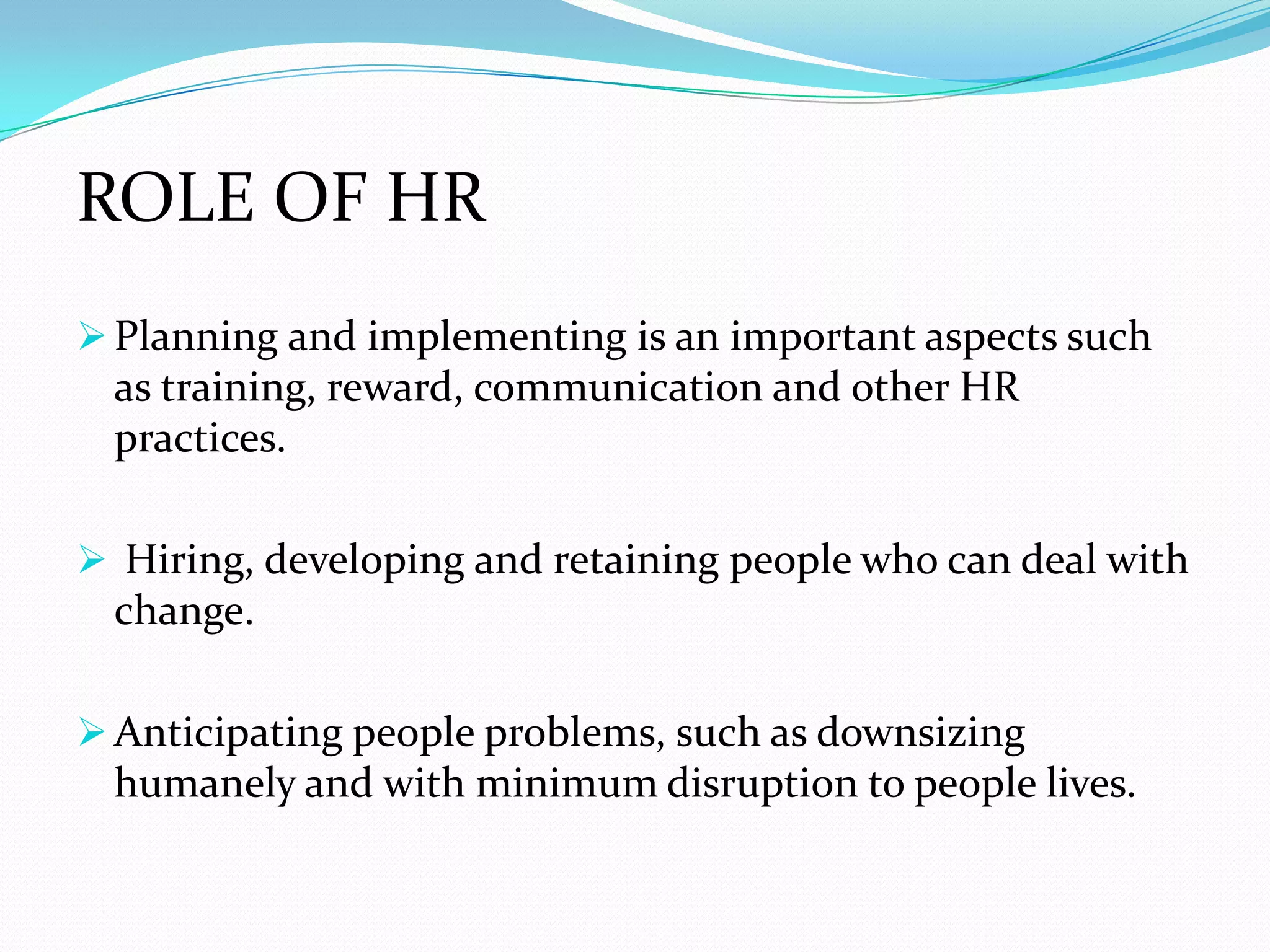 Role of hr in change | PPT