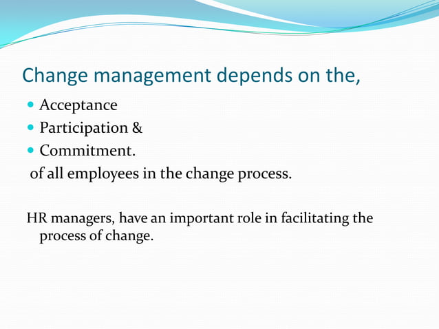Role of hr in change | PPT | Human Resources | Business