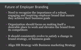 Role of hr in employer branding | PPTX