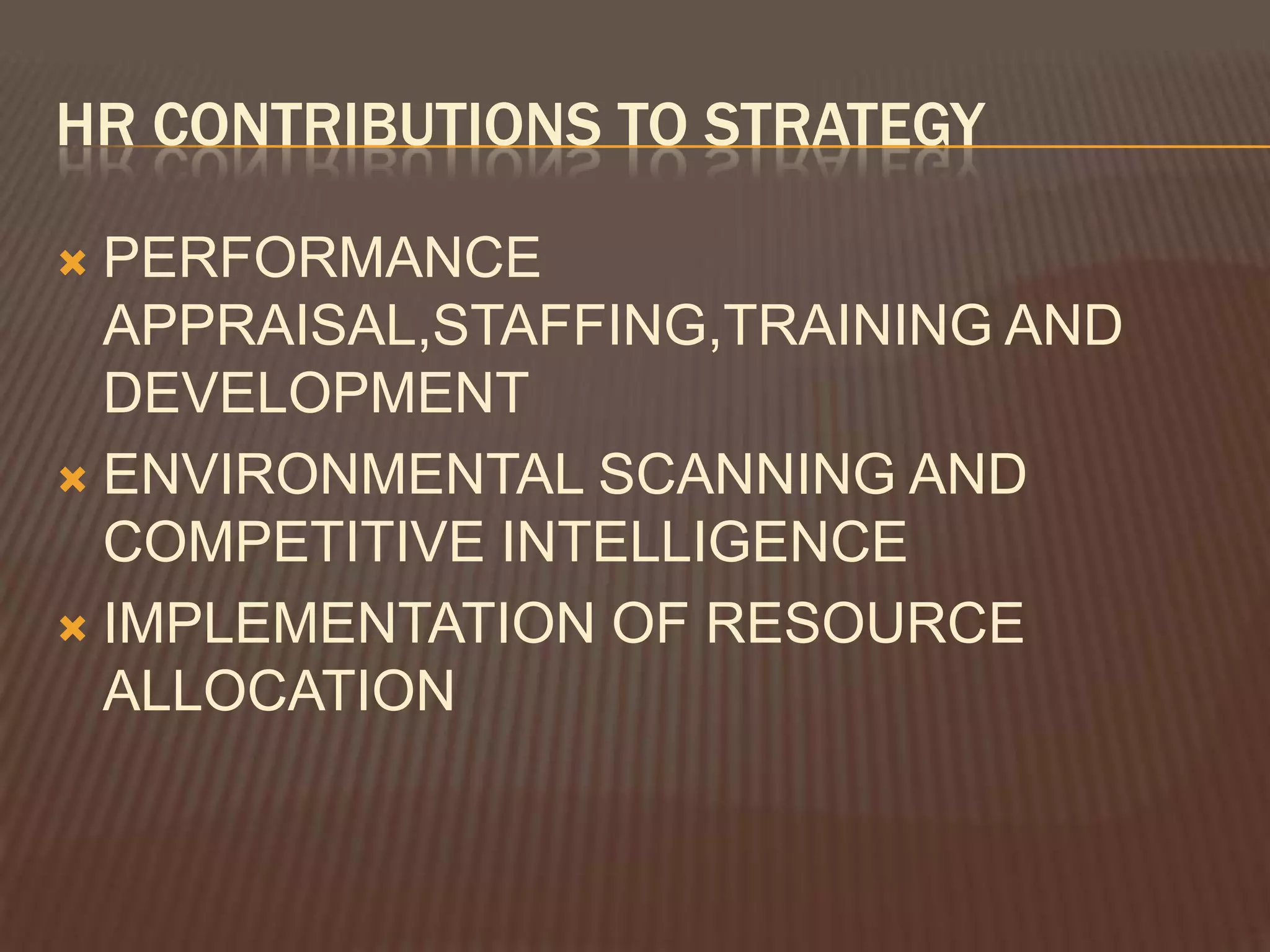 Role of hr in strategic formulation | PPT
