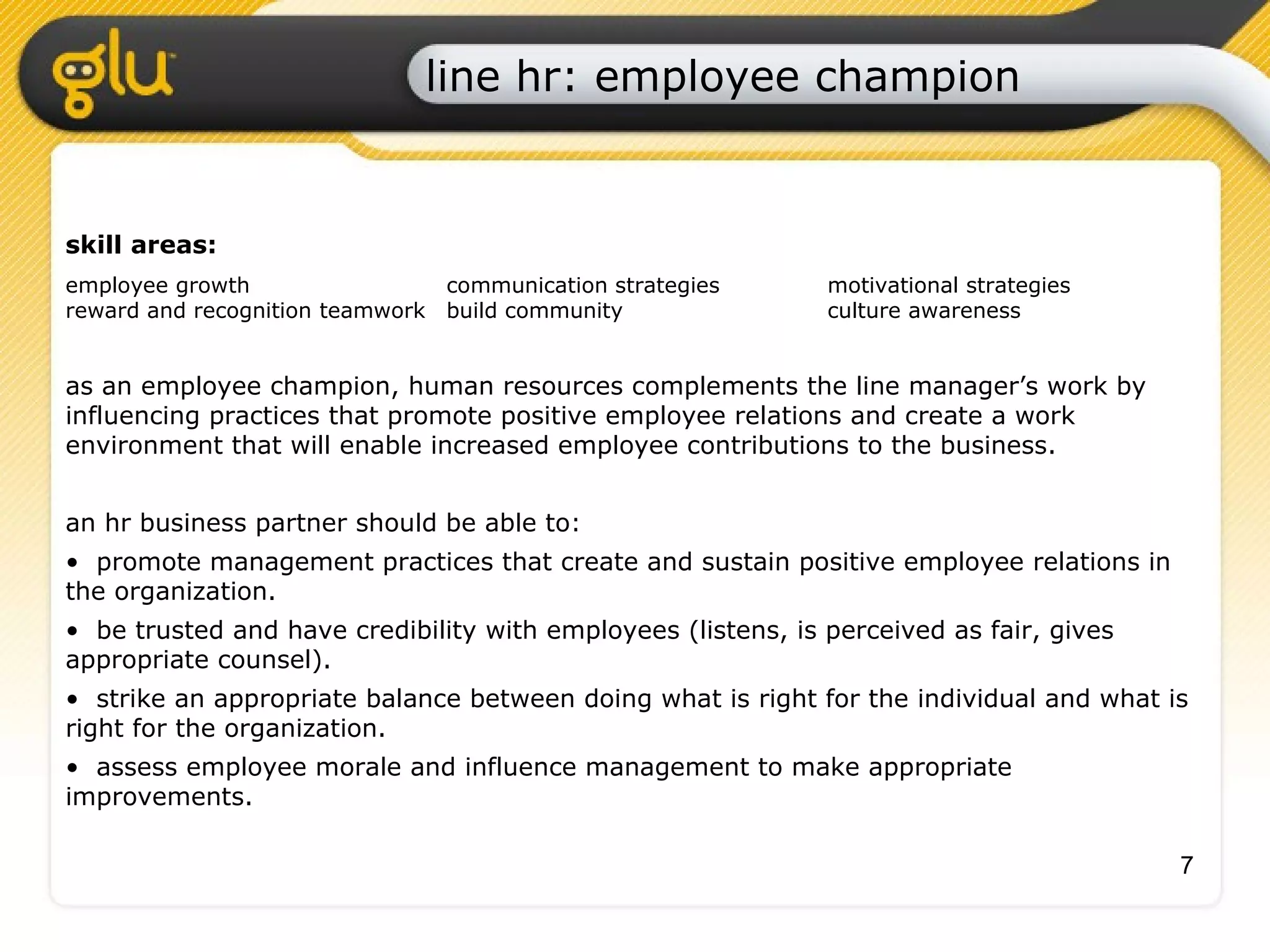 Role Of HR Within An Organization | PPT