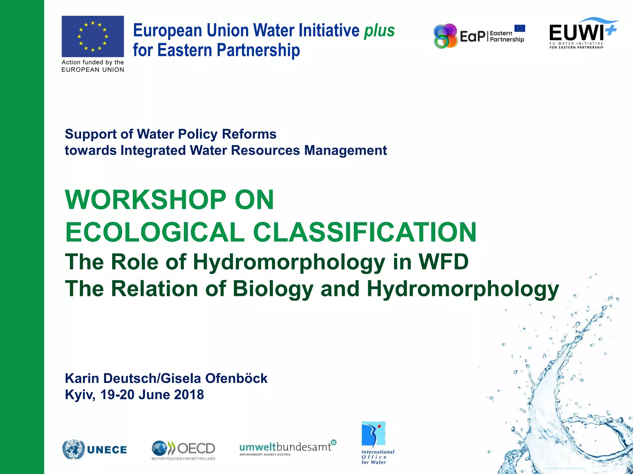 The Role of Hydromorphology in WFD. The Relation of Biology and ...