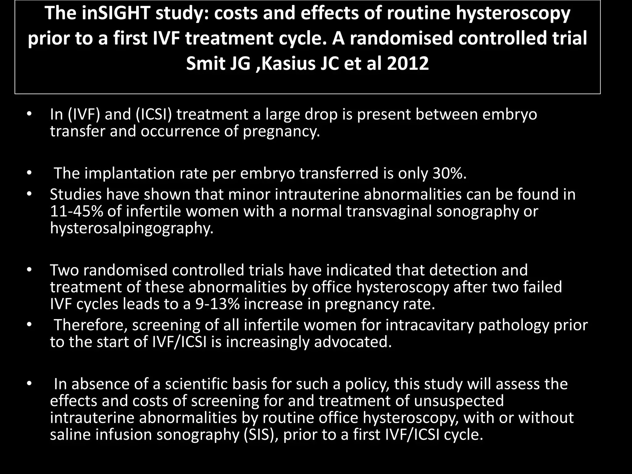 Role of hysteroscopy and laparoscopy in ivf | PPTX