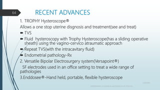 Role of hysteroscopy in infertility Management | PPTX